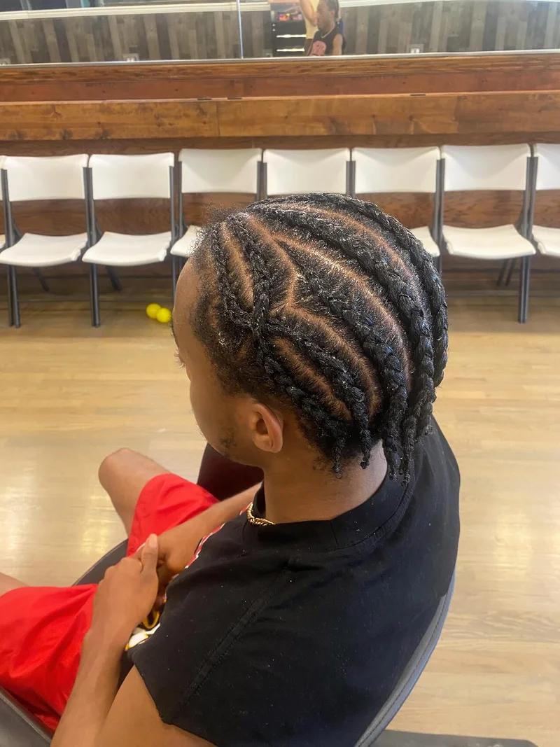 Men's Short Braided Rows | Sine Qua Non Salons | Chicago, Illinois
