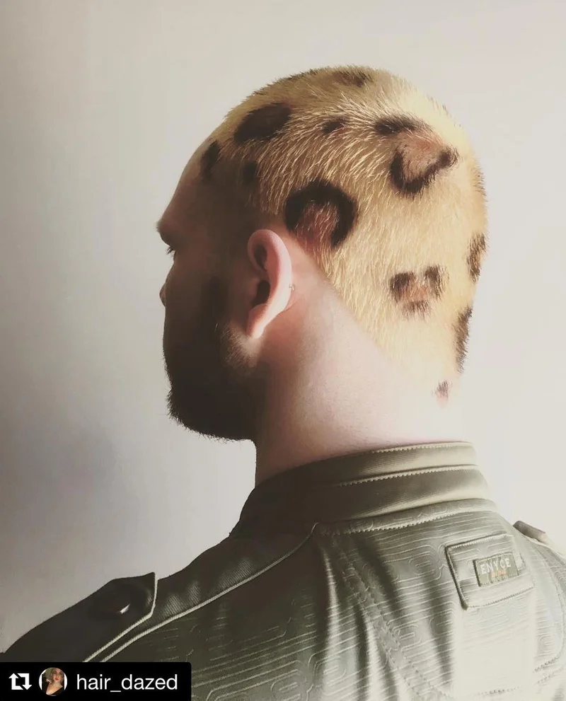 Leopard Print Buzz Cut | Sine Qua Non Salons | Chicago, Illinois
